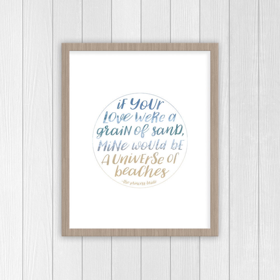 Princess Bride Love Quote | Princess Bride Print | Book Quote ...