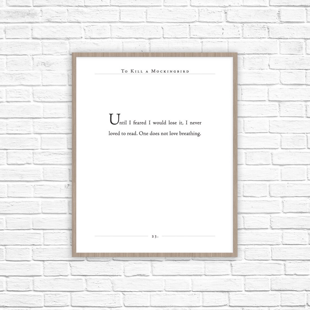 Harper Lee Quote | to Kill A Mockingbird Print | TKAM Classic Lit Book ...