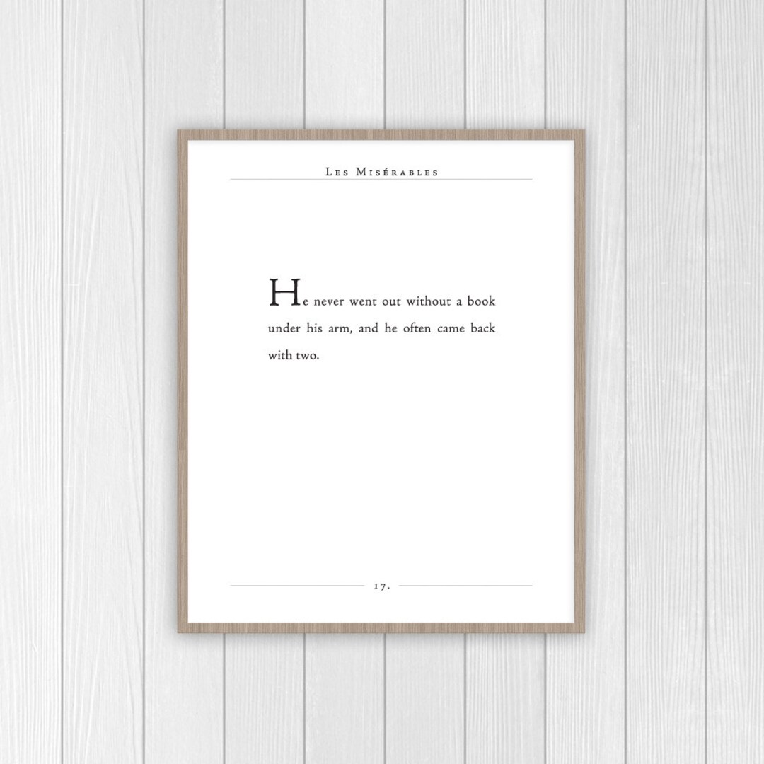 Les Miserables Quote | Victor Hugo Print | Les Miserables Book Page ...