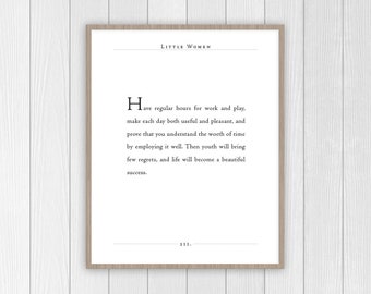 Little Women Quote Louisa May Alcott Quote Print Watch and | Etsy