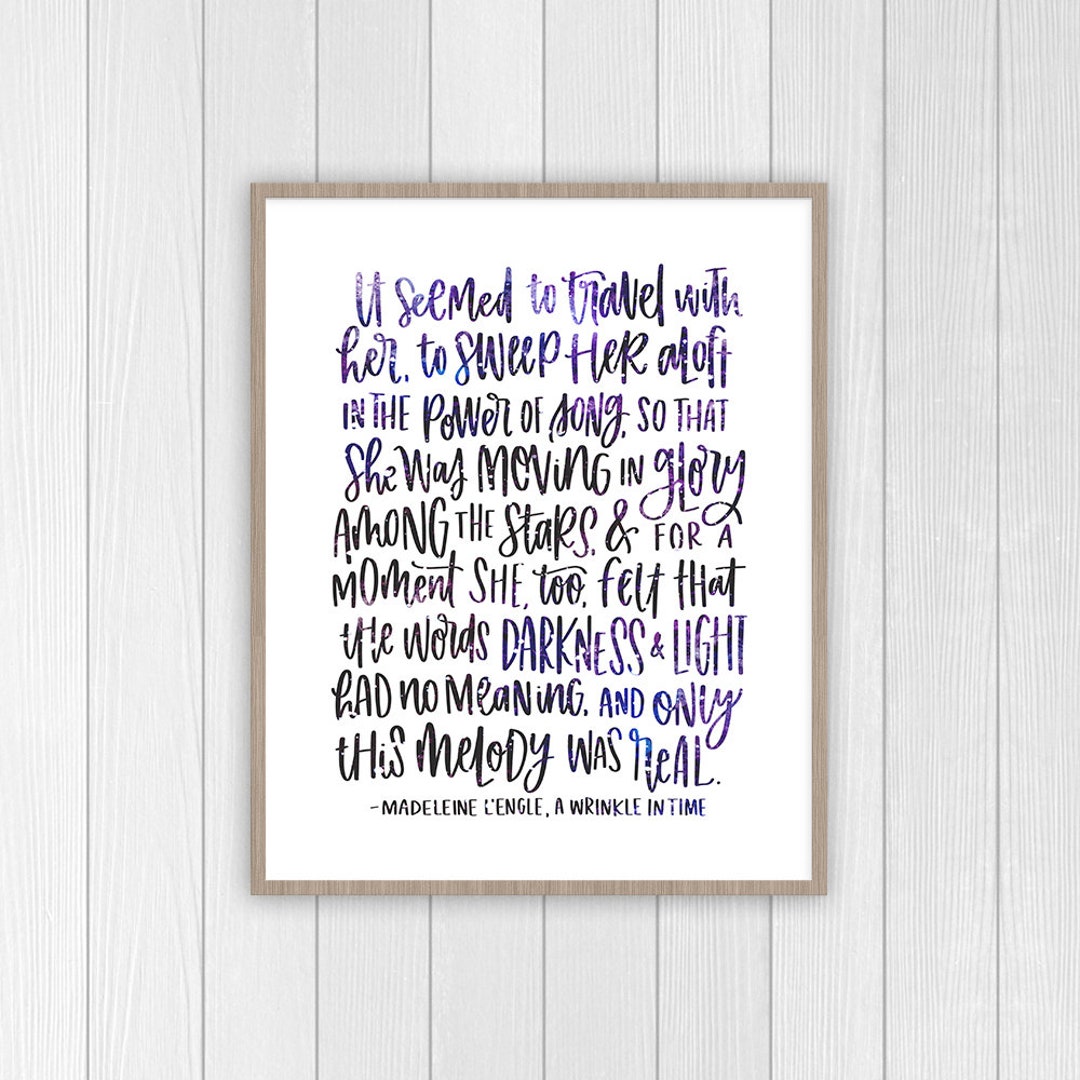 A Wrinkle in Time Quote | Madeleine L'engle Print | Children's Classic ...