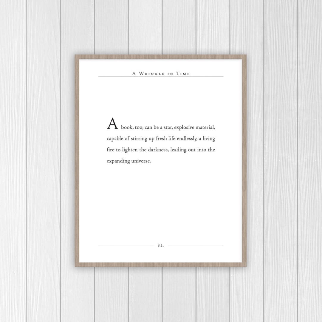 A Wrinkle in Time Quote | Madeleine L'engle Print | Children's Classic ...