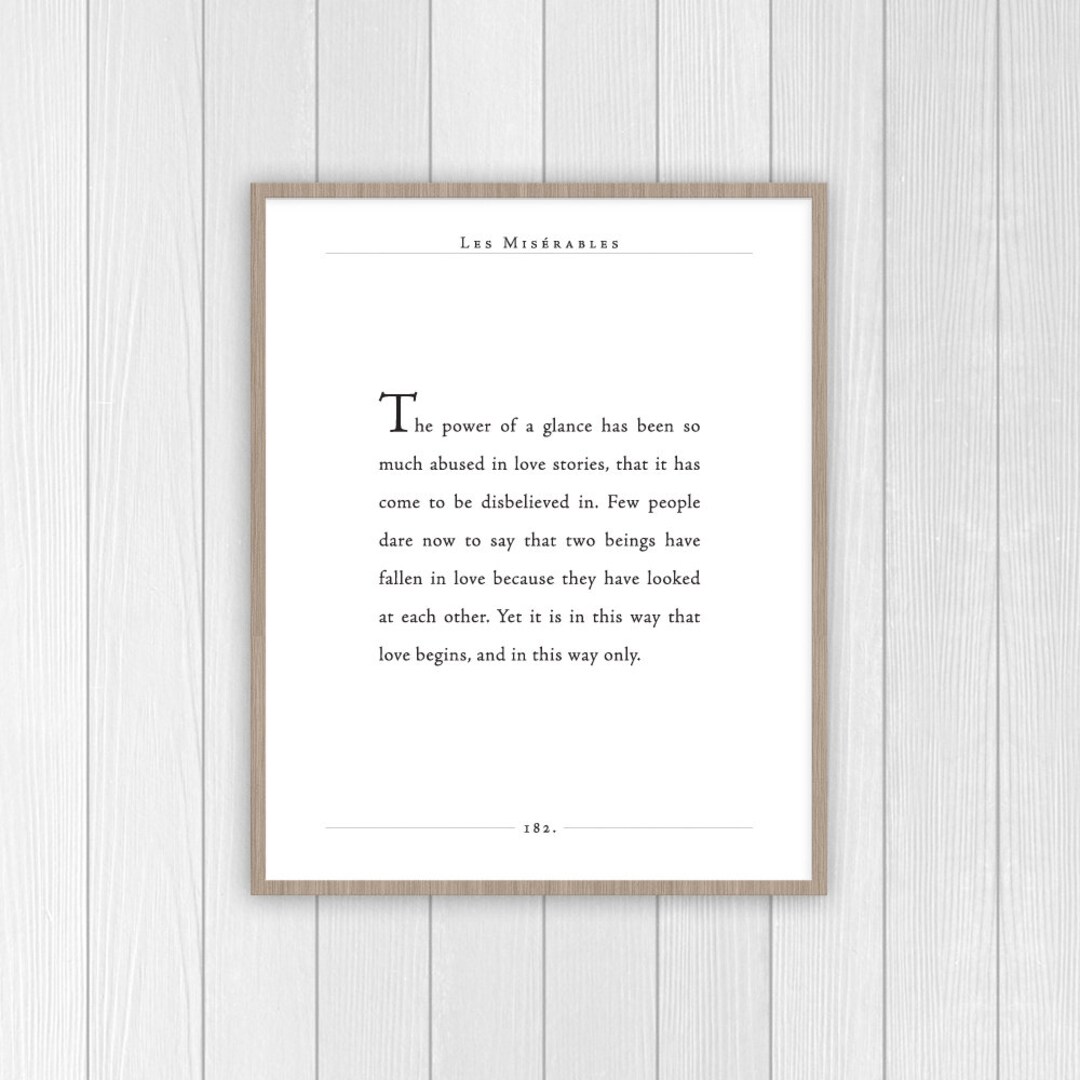 Les Miserables Quote | Victor Hugo Print | Les Miserables Book Page ...