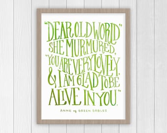 Anne of Green Gables Quote Anne Shirley Anne With an E LM Montgomery ...