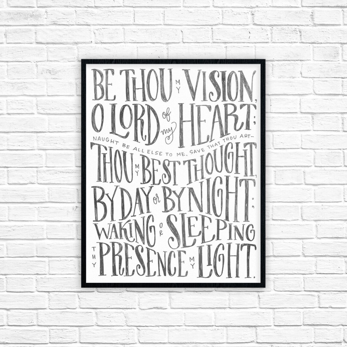 Be Thou My Vision Print | Bible Verse Home Decor | Christian Wall Art ...