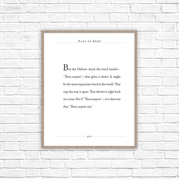 Timshel East Of Eden