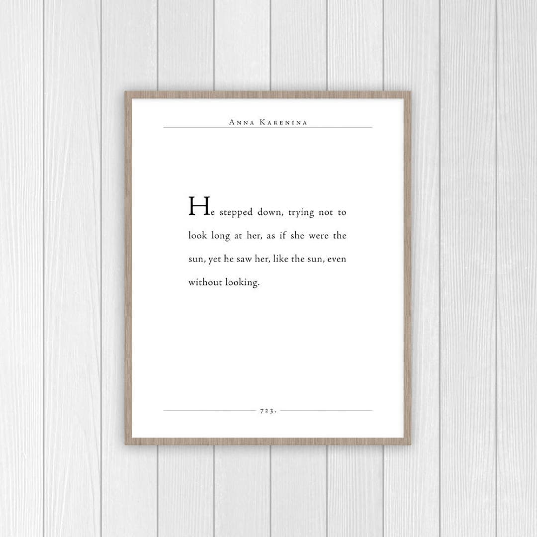 Anna Karenina Quote | Tolstoy Quote Print | Book Quote | Literary Gift ...