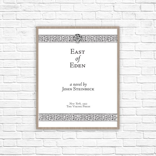 John Steinbeck Quote East of Eden Print Timshel Hebrew - Etsy