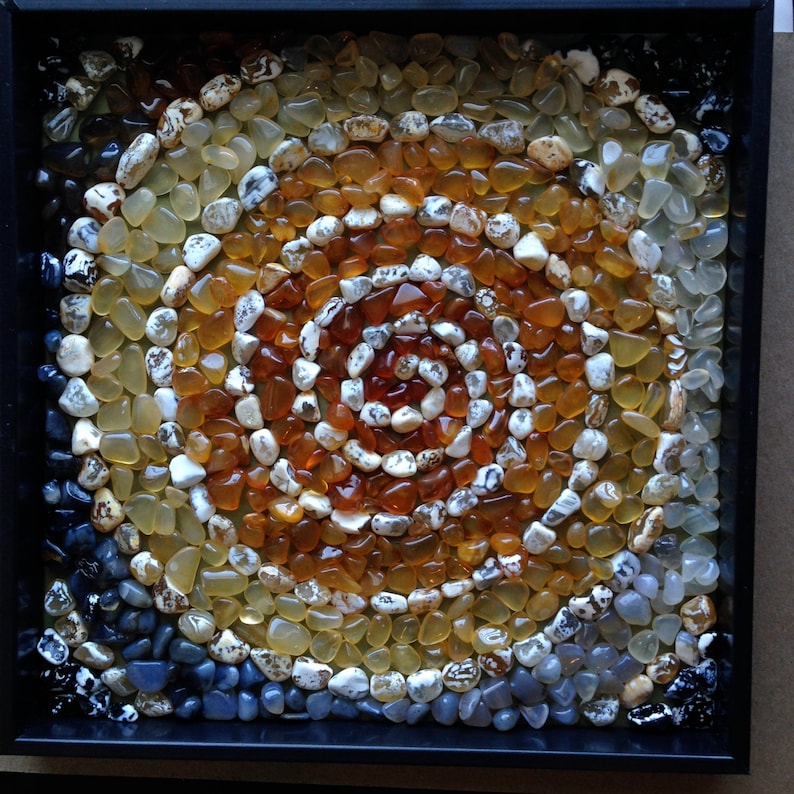 Oregon Coast Agates & Jasper: Rainbow Nautilus 8 x 8 Framed | Etsy