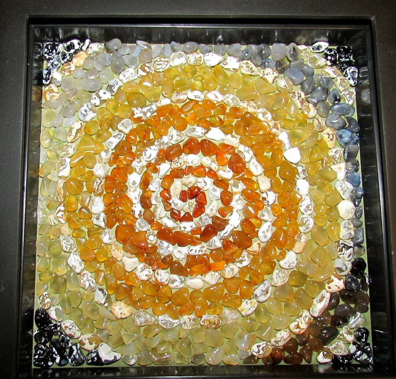 Oregon Coast Agates & Jasper: Rainbow Nautilus 8 x 8 Framed | Etsy