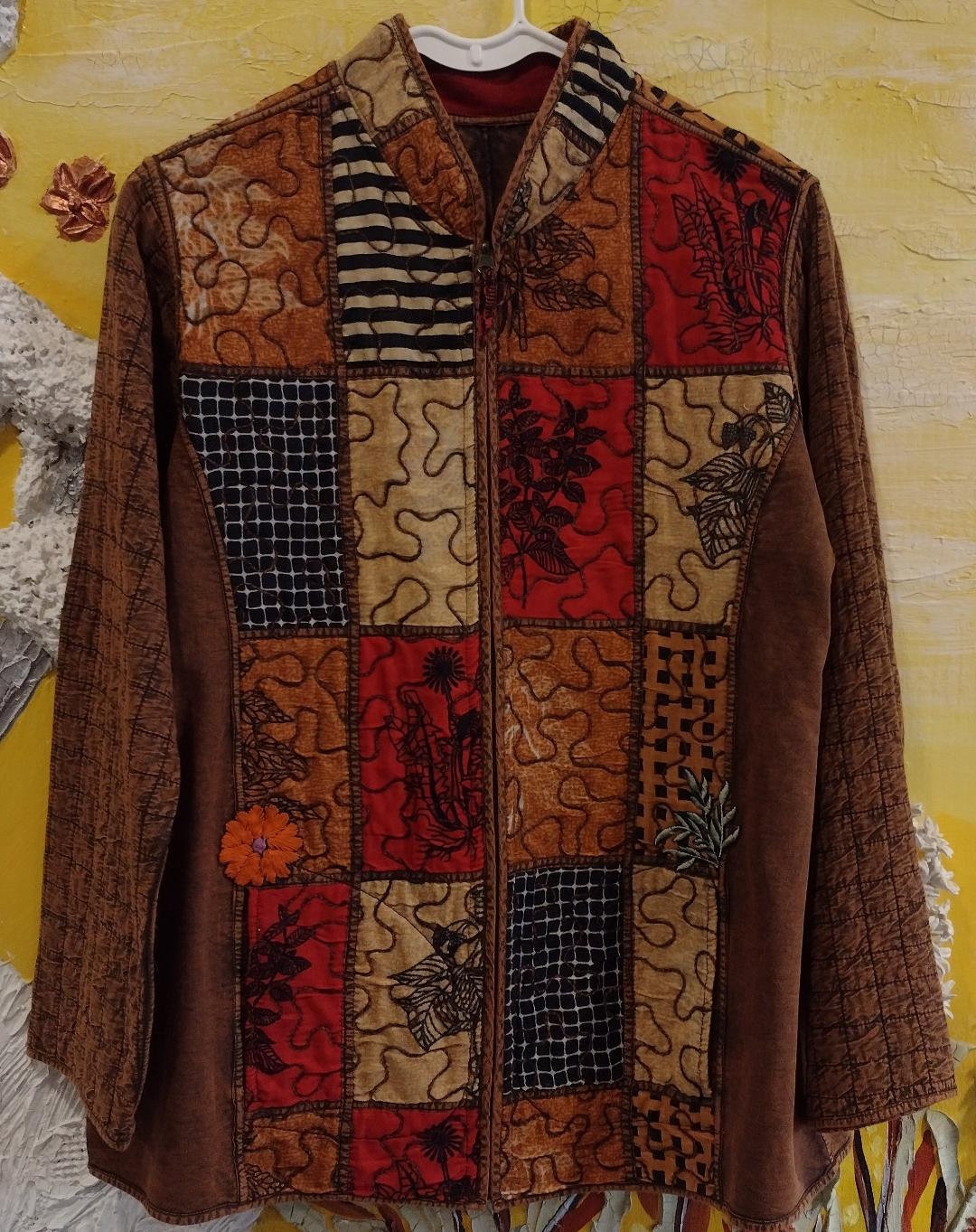 Jacket, Women, Cotten, Quilt, Multiple Colors, Red, Black, Beige, Brown ...