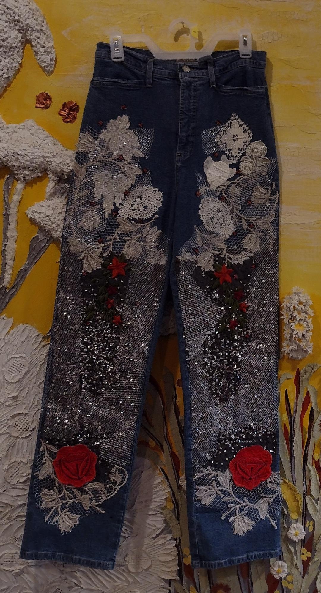Collectable, Decorative Jean Pants, One-of-a-kind, Unique, Signed ...