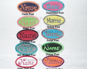 Embroidered Name Tag - Etsy