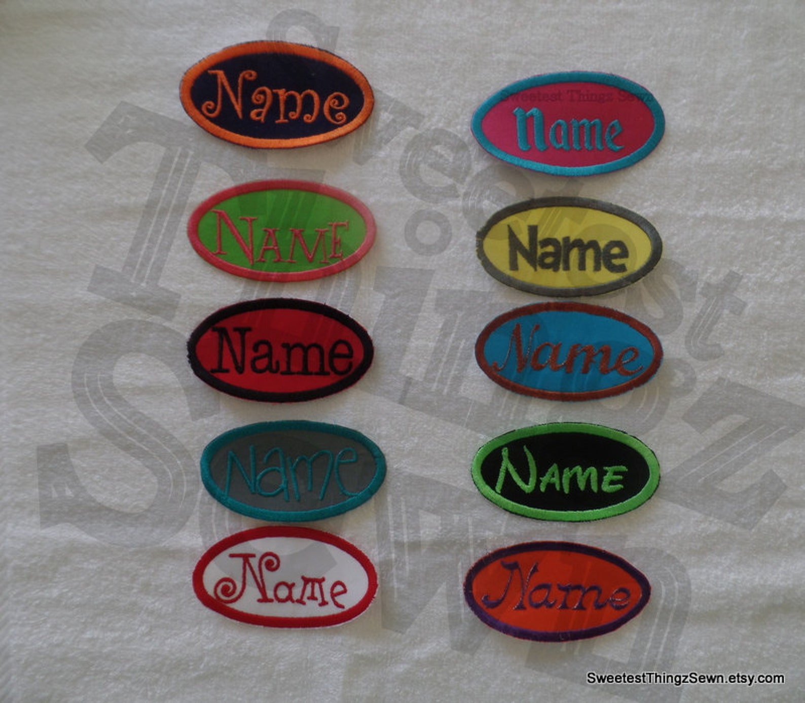 Personalized Name Tag/ Iron on Name Tag/ Embroidered Name Tag/ | Etsy
