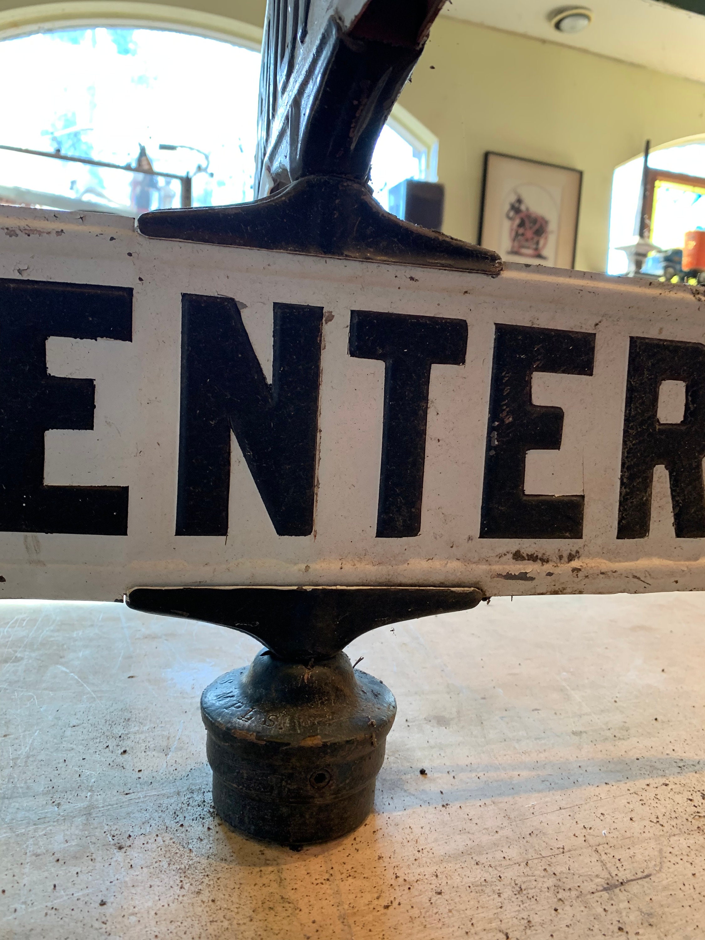 1920s Four Sided Street Sign. Four Pressed Steel Signs With Mount - Etsy