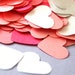 100 Small Paper Hearts, Die Cut Heart, Die Cut Paper Hearts, Heart ...