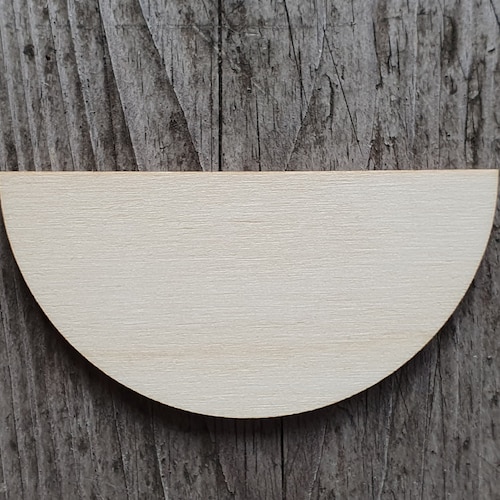Half Circle Wood Cutout Unfinished Wood Craft Blanks Laser - Etsy