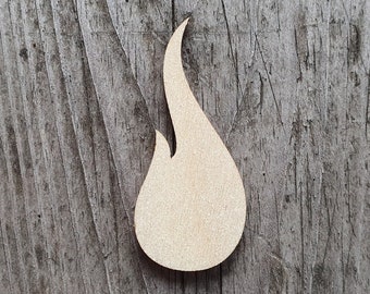 2 34 Flame Fire Wooden Cutout Shape - Etsy
