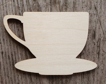 Coffee Cup Shape MULTIPLE SIZES Tea Cup Cut Out Laser Cut - Etsy