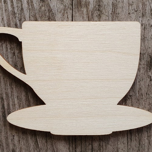 Tea Cup Shape MULTIPLE SIZES Coffee Cup Cut Out Laser Cut - Etsy