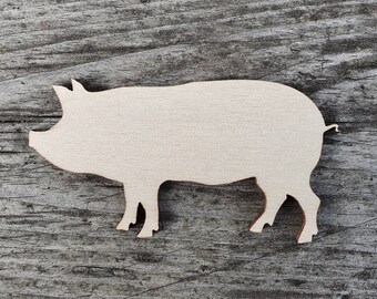 Pig Boar Laser Cut Out Unfinished Wood Shape Craft Supply - Etsy