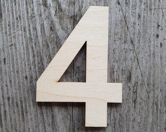Number 4 Cut Out - Etsy