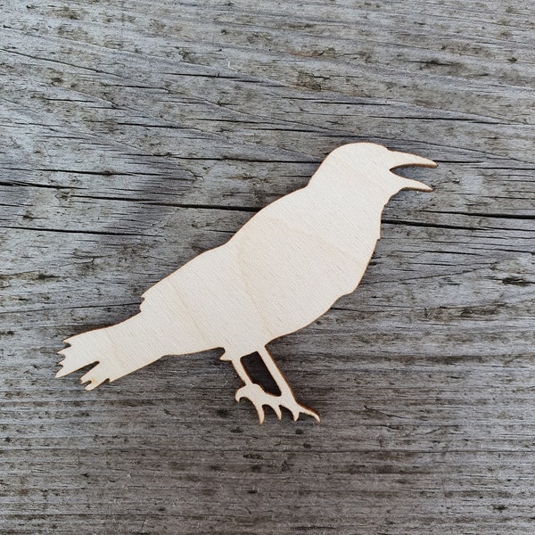 Laser Cut Wood Crow - Etsy