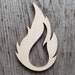 Fire Shape MULTIPLE SIZES Laser Cut Unfinished Wooden | Etsy