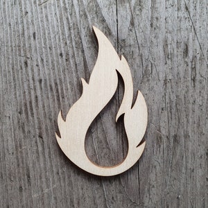 Fire Shape, MULTIPLE SIZES, Laser Cut, Unfinished Wooden Cutout Shapes ...