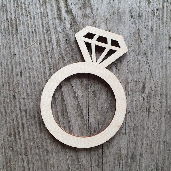 Wooden Diamond Ring Decor - Etsy UK