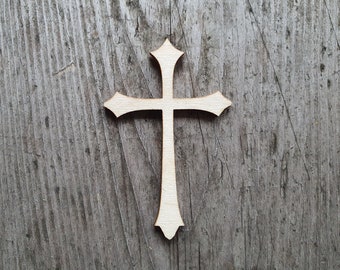 Cross Laser Cut Out Unfinished Wood Shape Craft Supply ESR21 - Etsy