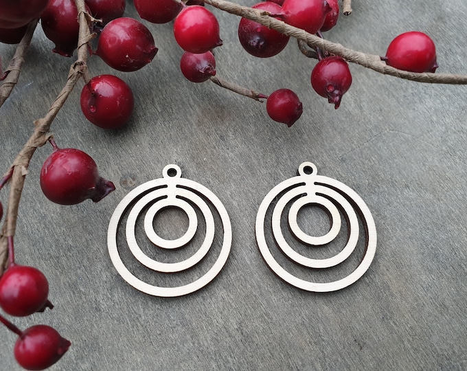 Wooden Earring Blanks 10 50 or 100 Pcs DIY Earrings - Etsy