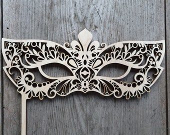 Mask on a Stick - Etsy