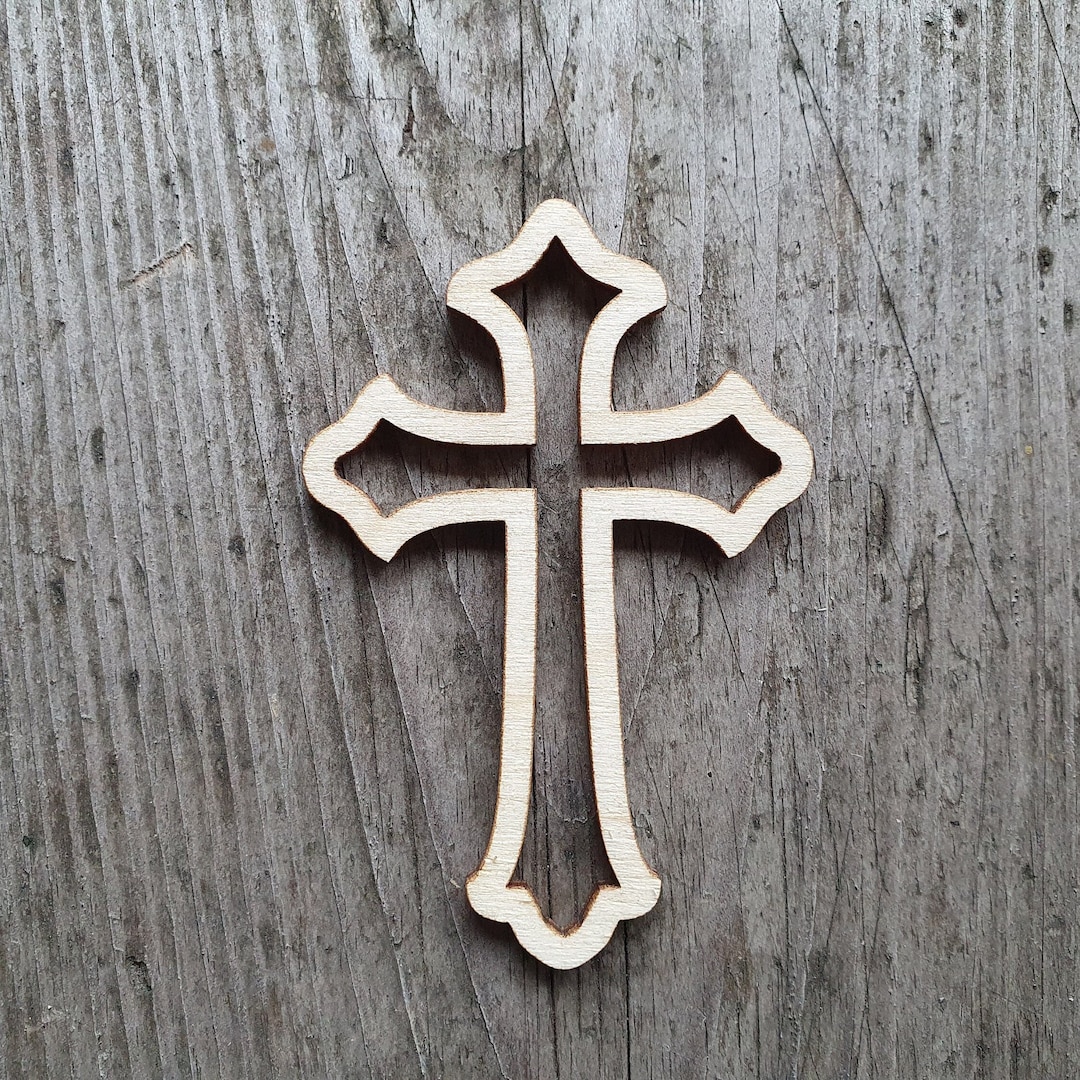 Laser-cut Wooden Cross Shape, Orthodox Cross Cutouts, Wooden Cross ...