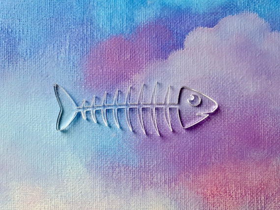 Fish Skeleton Painting