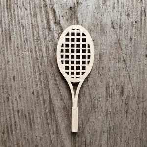 Tennis Racket Shape, 3" - 20", Laser Cut, Unfinished Wooden Cutout ...