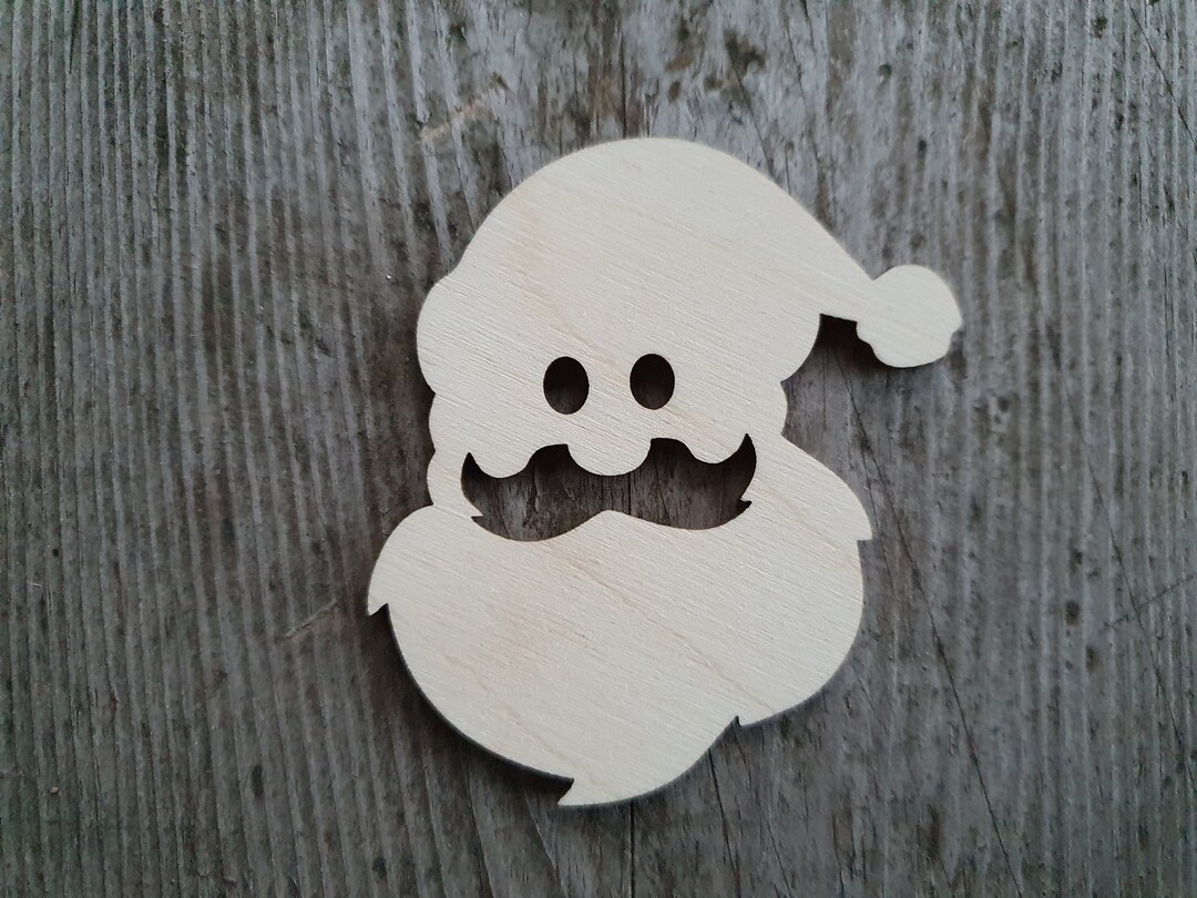 Santa Head Shape, 3"- 20", Santa Head Cut Out, Wooden Cutout Shapes for ...