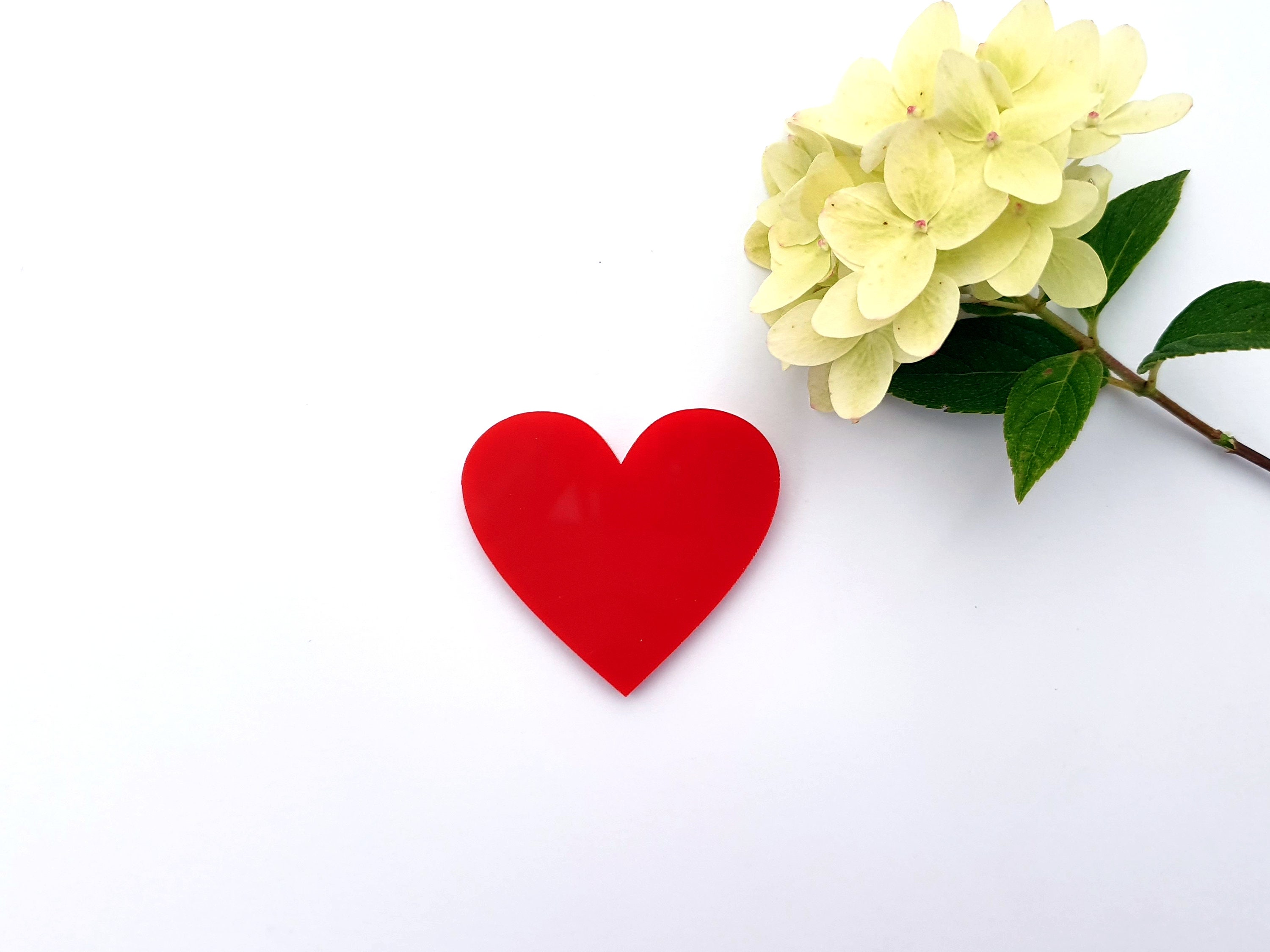 Paper, Party & Kids Red acrylic heart shape Red acrylic cutout shapes ...