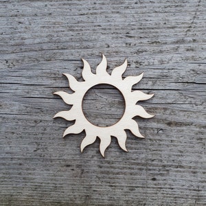 Sun Shape, 2"- 20", Sun Cut Out, Laser Cut Sun Shape, Unfinished Wood ...