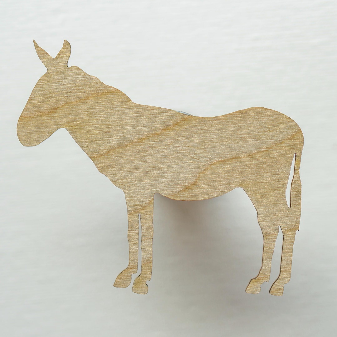 Laser-cut Unfinished Wood Donkey Shape - Wooden Donkey Cutouts - Wooden ...