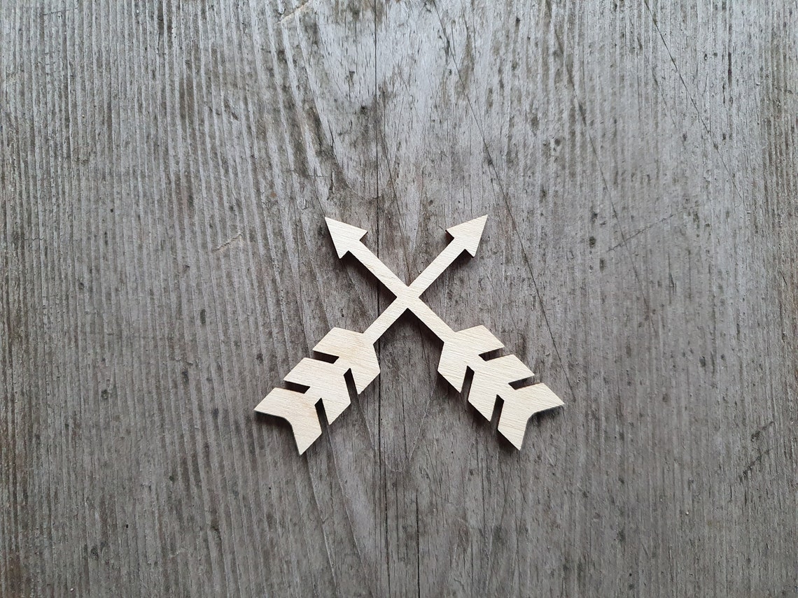 Crossed Arrows Shape 3 20 Arrow Shape Laser | Etsy