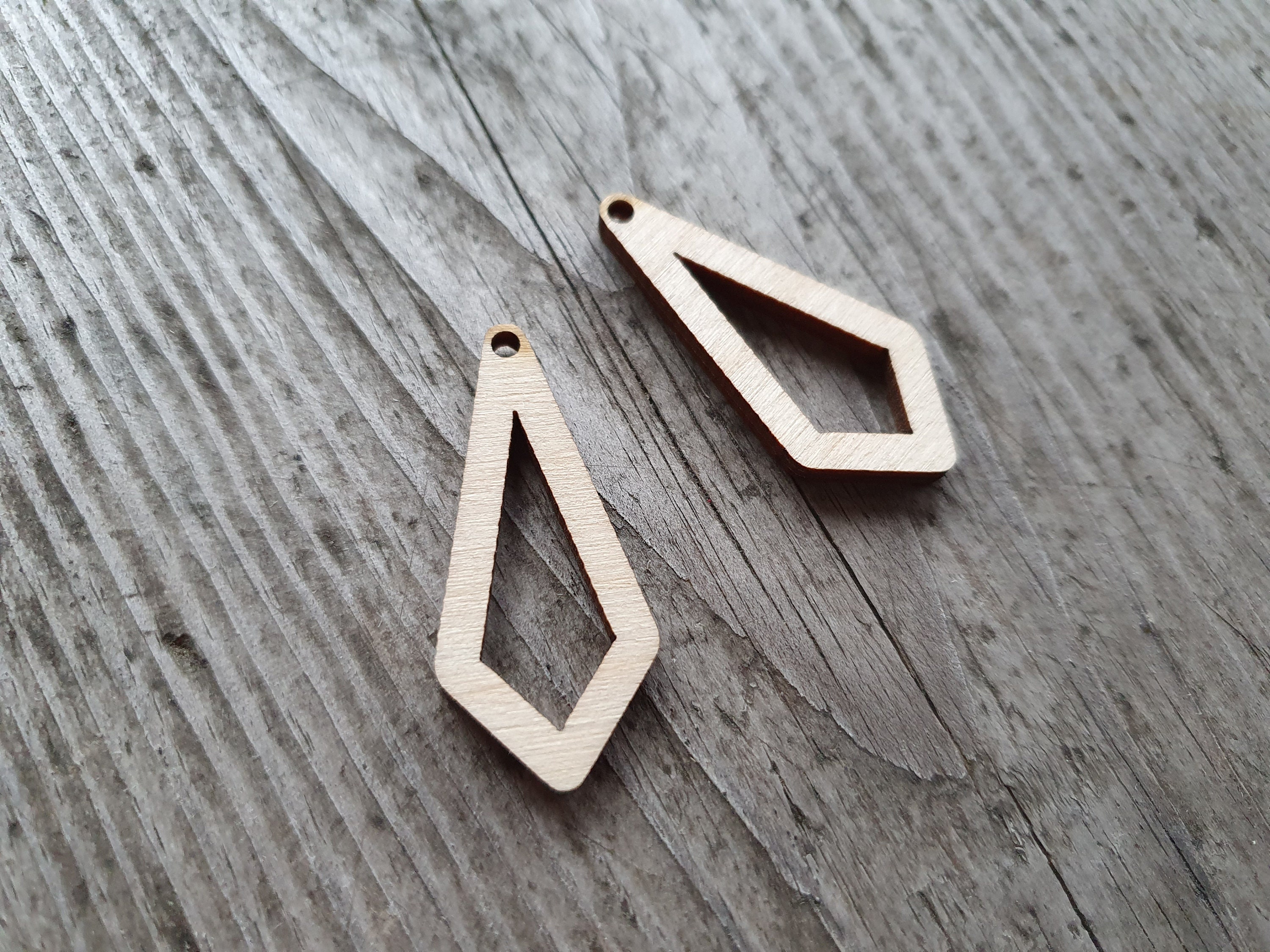 Wooden Teardrop Outline Shape Earring Blanks, 10, 50 or 100 Pcs, Wood ...