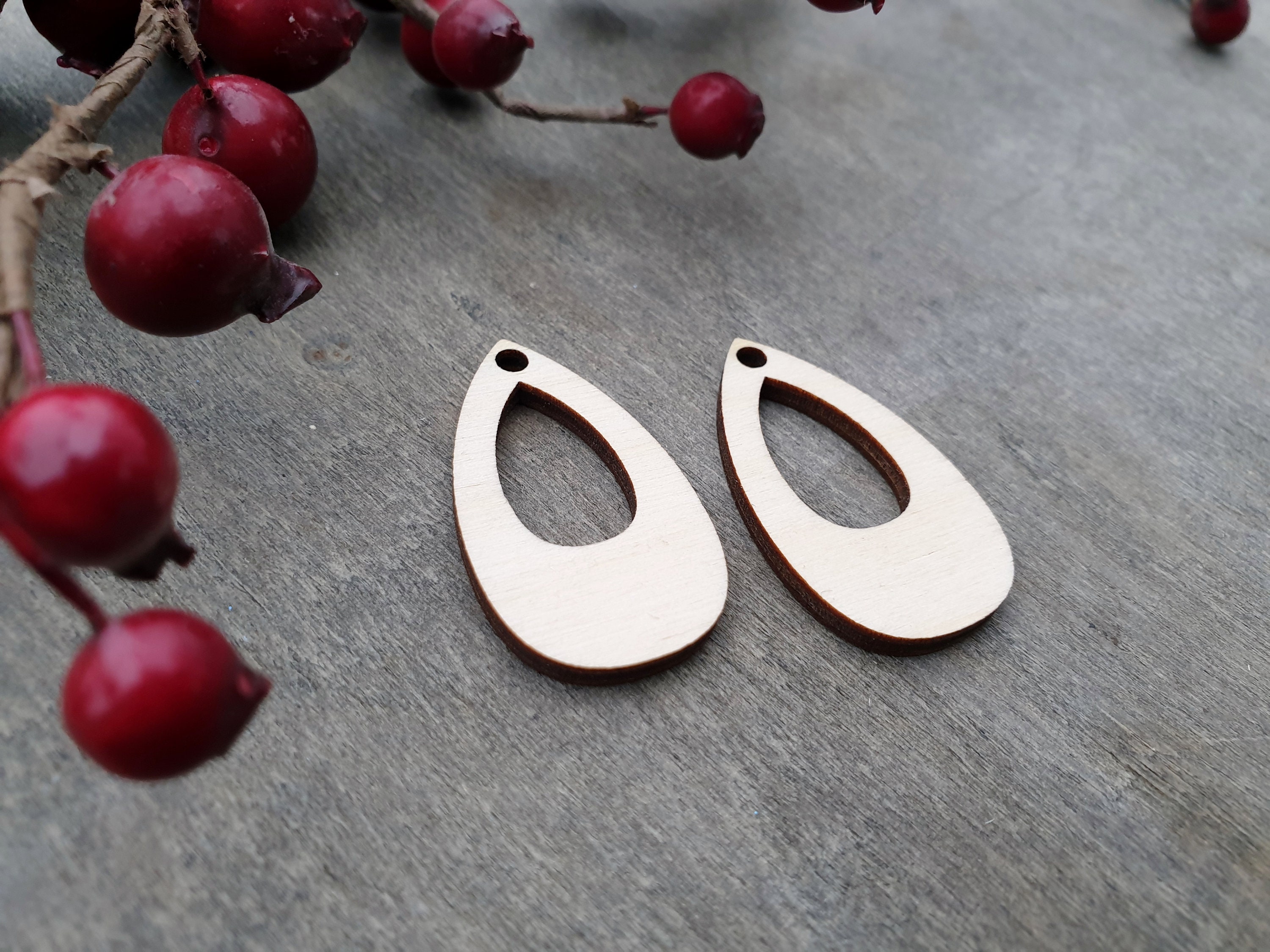 Wooden Earring Blanks 10 50 or 100 Pcs Wood Earring Pieces - Etsy