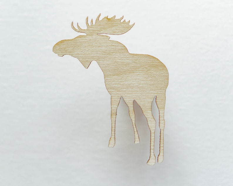 Moose Shape, MULTIPLE SIZES, Laser Cut, Unfinished Wood, Cutout Shapes ...