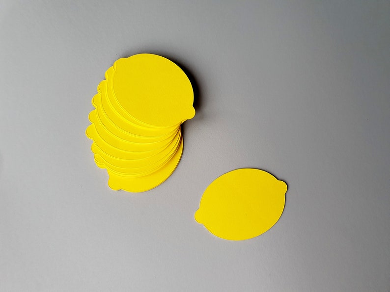 Lemon Cut Out, MULTIPLE SIZES, 20 Pieces, Lemon Cutouts, Lemon Die Cuts ...