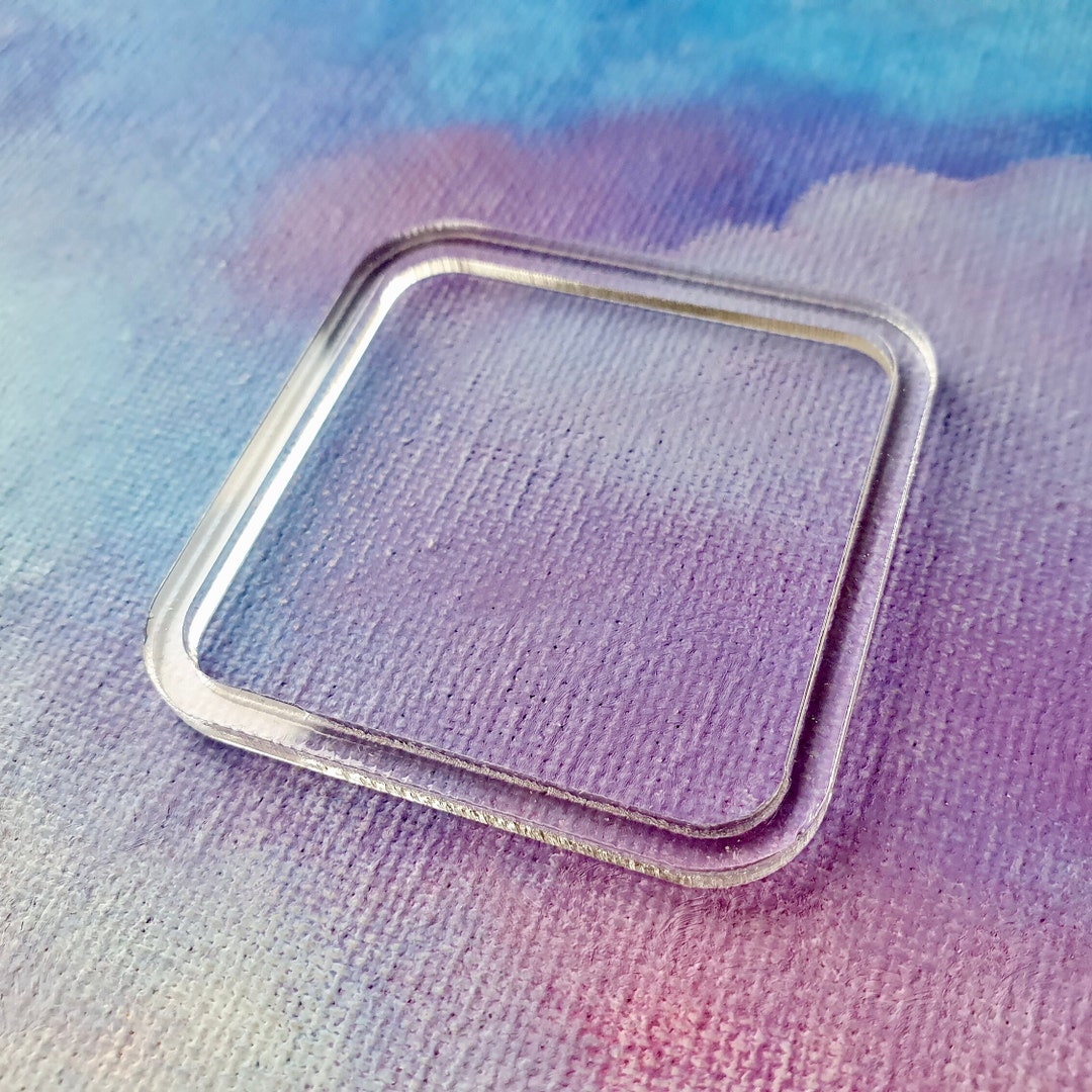 Acrylic Square Outline Shape With Rounded Edges - Square Cutouts ...
