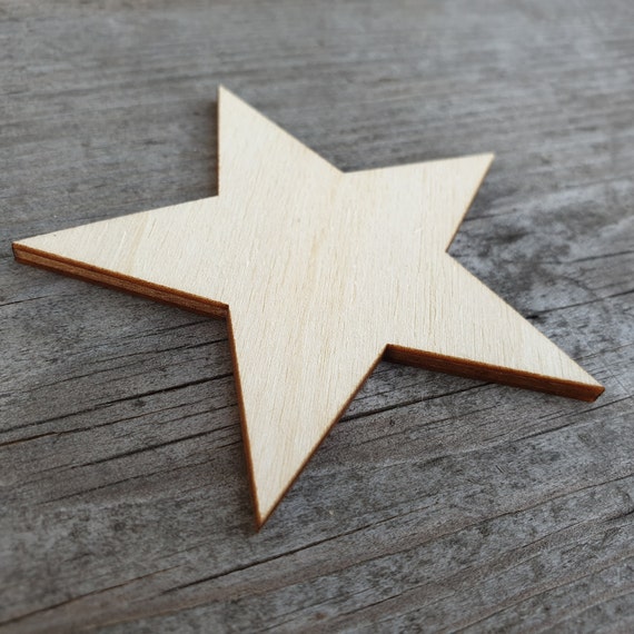 Recortes De Estrellas De Madera Para Manualidades 20 Estrellas De