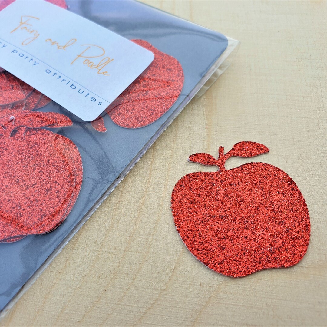 Glitter Paper Apple Confetti, 20 Pieces, 1.5 Inches - Etsy