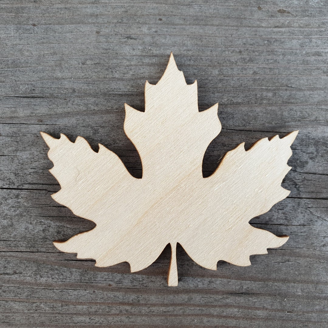 Laser-cut Wooden Maple Leaf Shape for DIY Craft Projects Maple Leaf ...