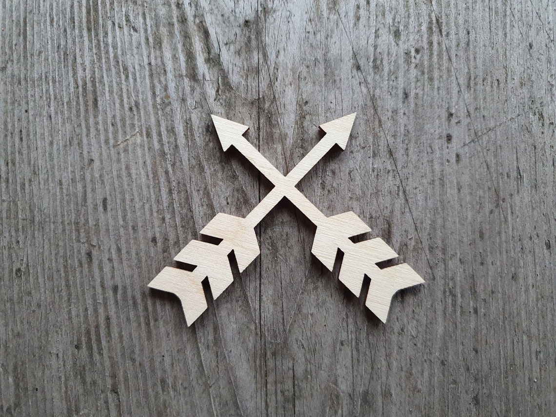 Crossed Arrows Shape 3 20 Arrow Shape Laser - Etsy